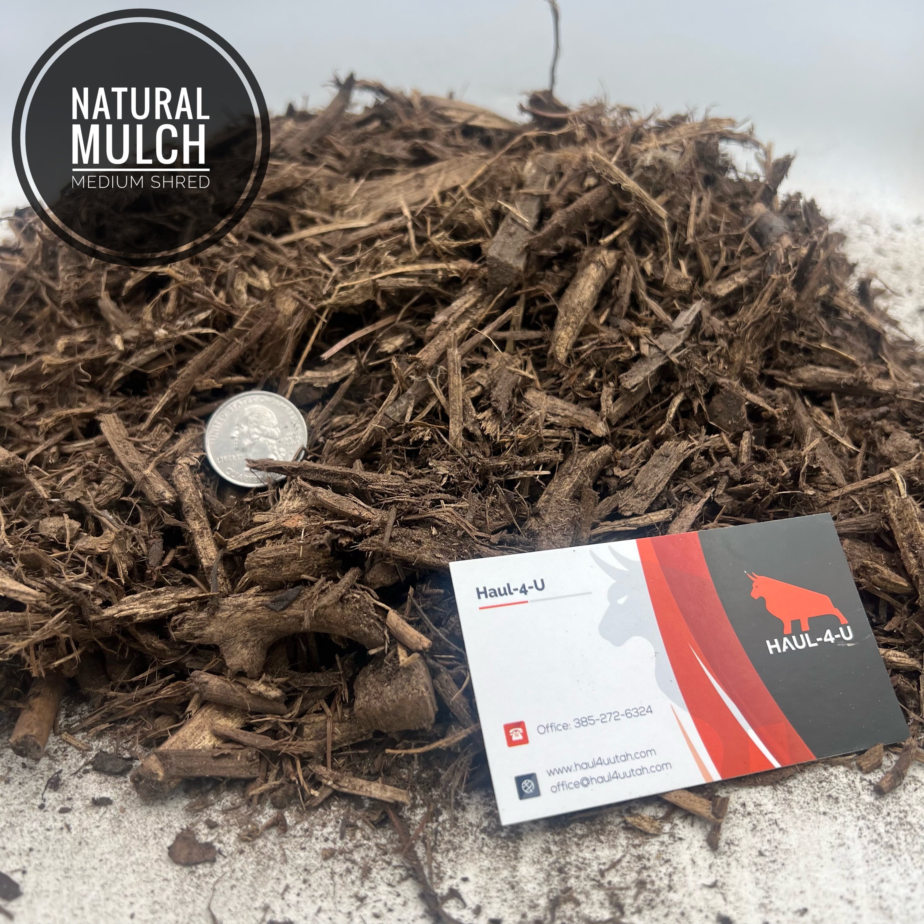 Natural Mulch - Medium Shred | Salt Lake County, Utah | Haul 4 U
