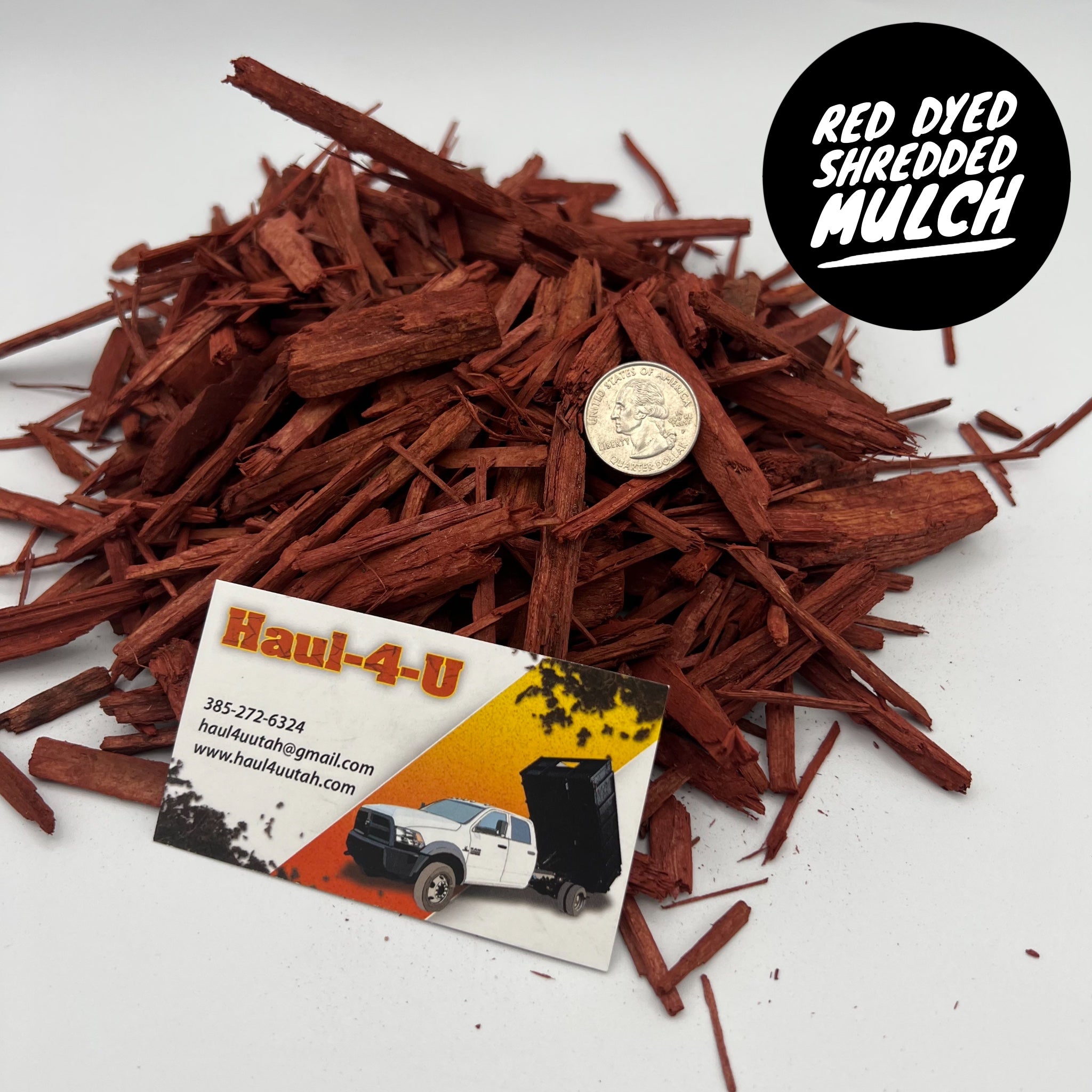Red Dyed Shredded Mulch | Salt Lake County, Utah | Haul 4 U
